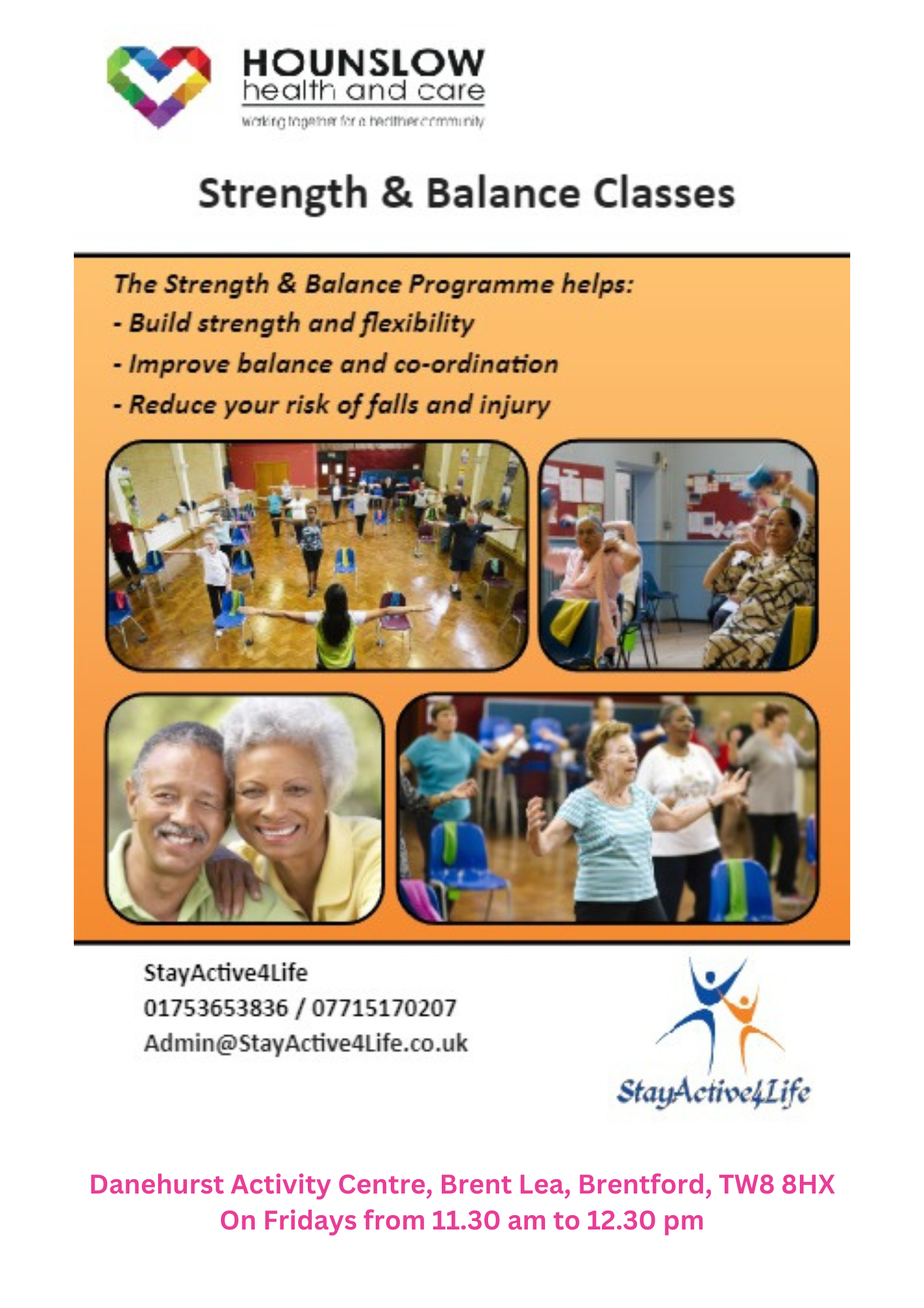 Strength & Balance Classes - Danehurst Activity Centre in Brentford on ...